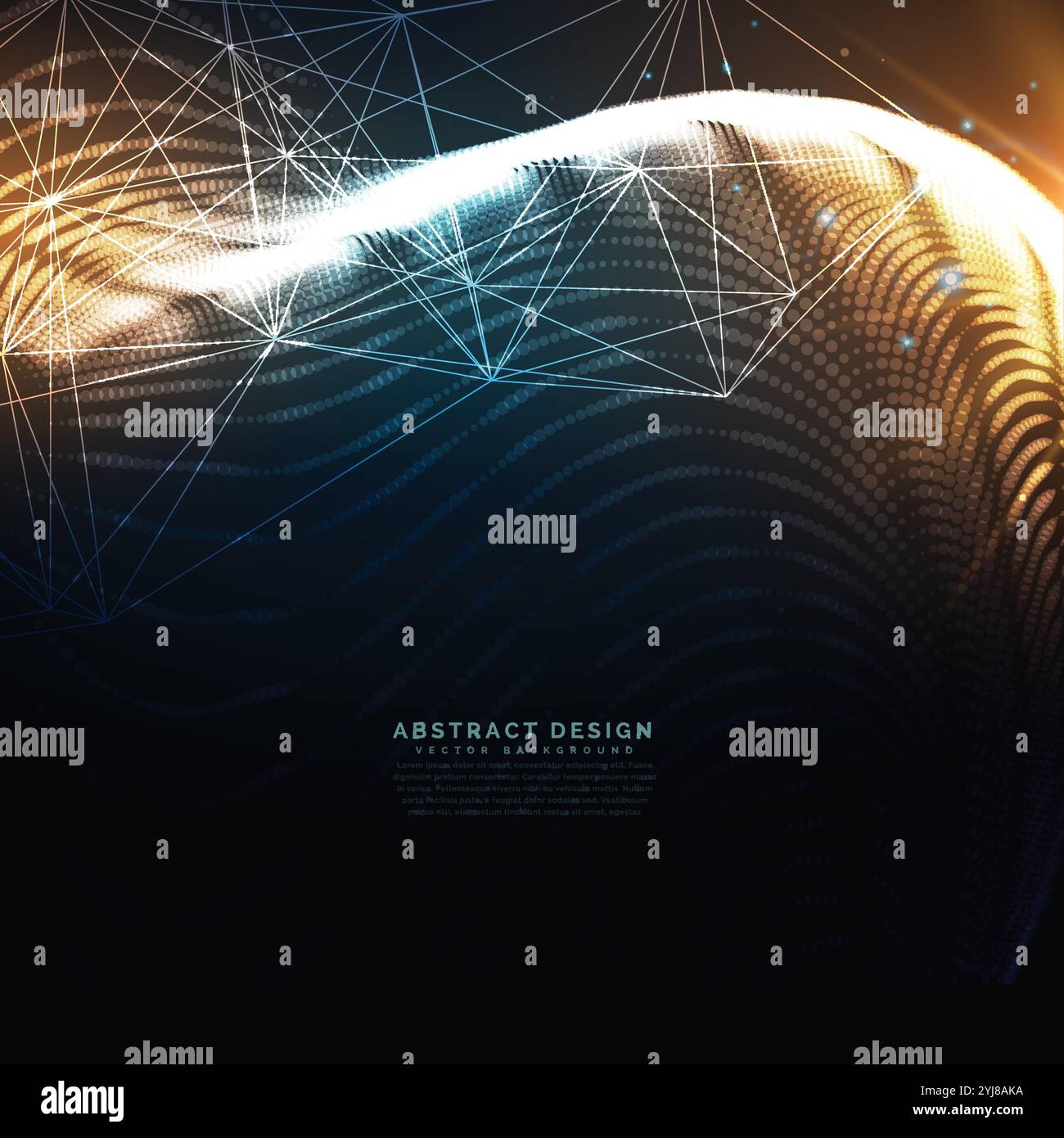 technology wavy background made with particles array Stock Vector Image ...
