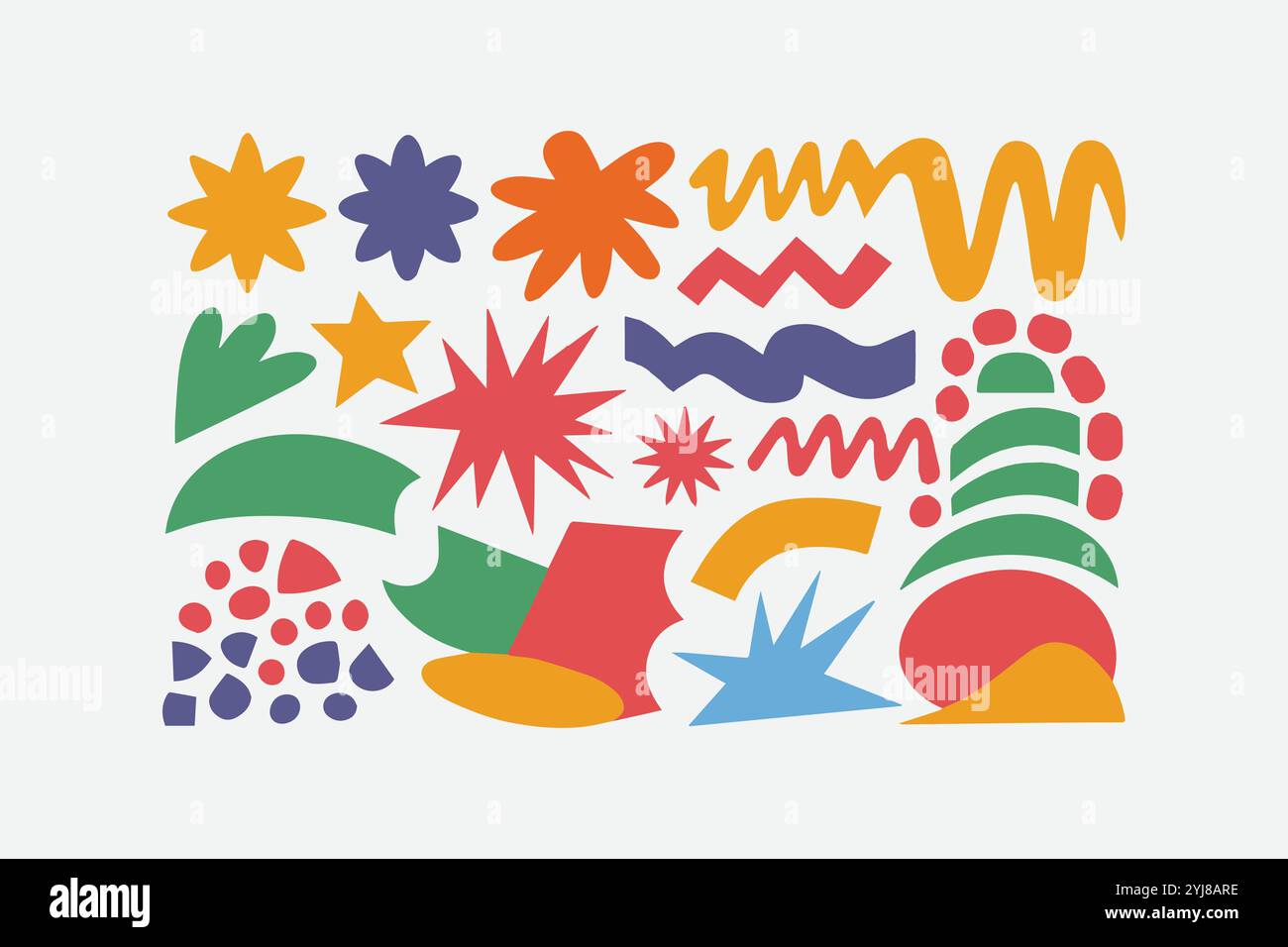 Set of original modern graphic geometric elements vector art, easily ...