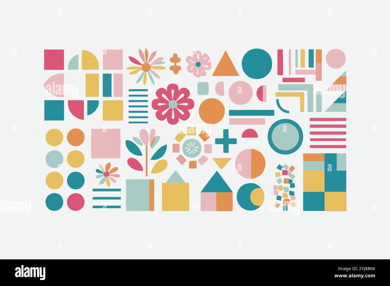 Set of original modern graphic geometric elements vector art, easily ...