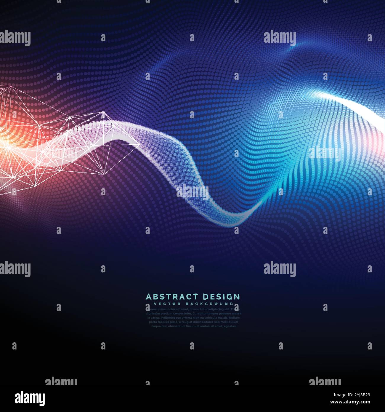 technology digital background in wavy futuristic style Stock Vector ...