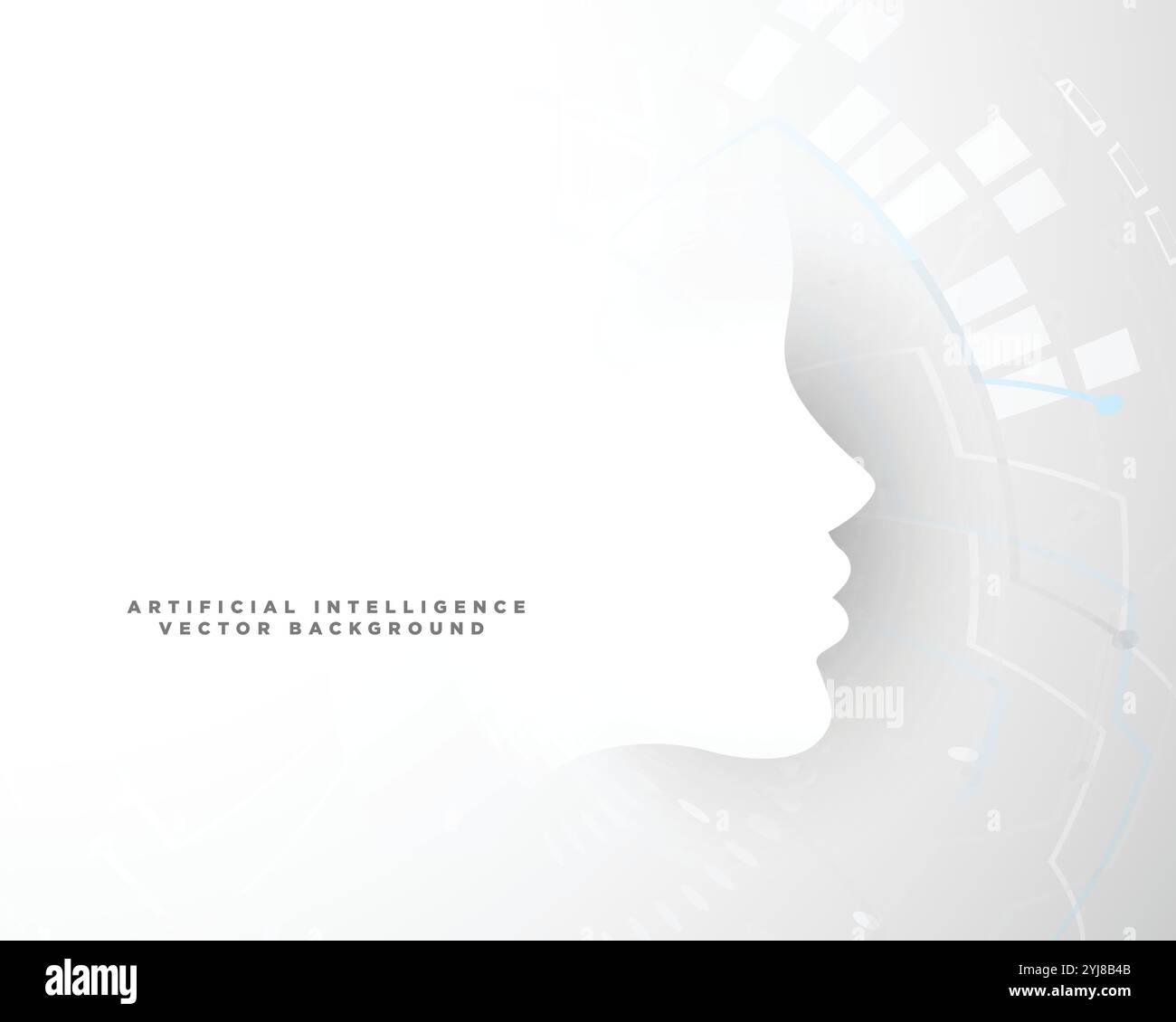 technology concept background with face shape Stock Vector Image & Art ...