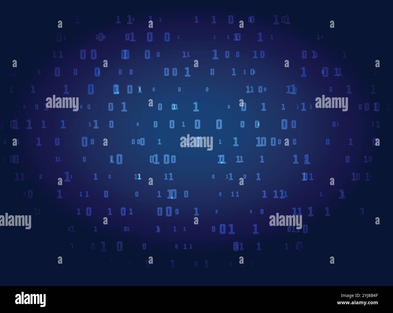 digital blue technology background with binary numbers Stock Vector ...