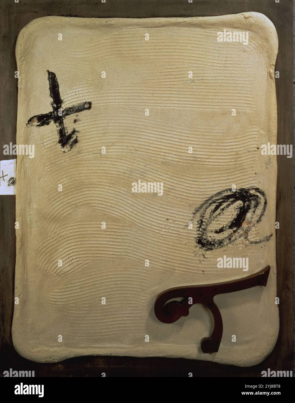 'Materia sinuosa', 1994, Marble dust, paint and collage', 146,5 x 114 ...