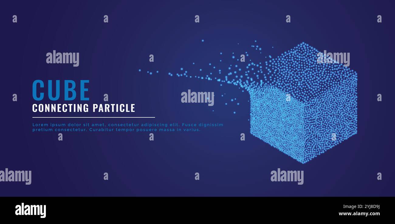 3d cube particle system background Stock Vector Image & Art - Alamy