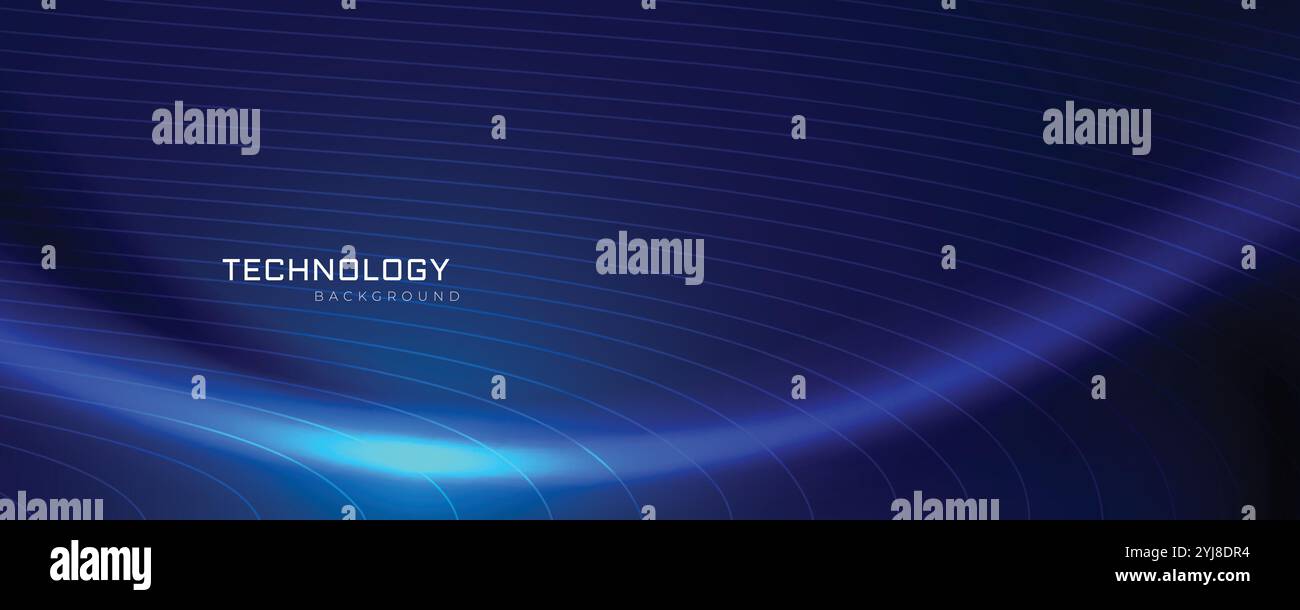 blue wave technology banner design Stock Vector Image & Art - Alamy