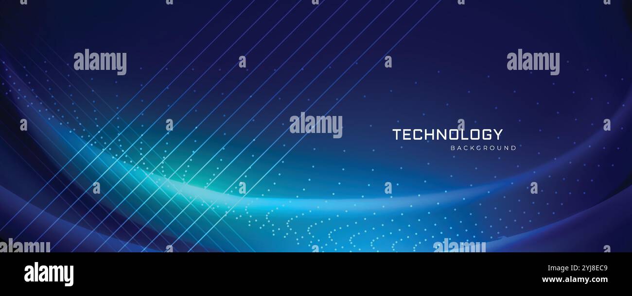 technology banner design with light effects Stock Vector Image & Art ...