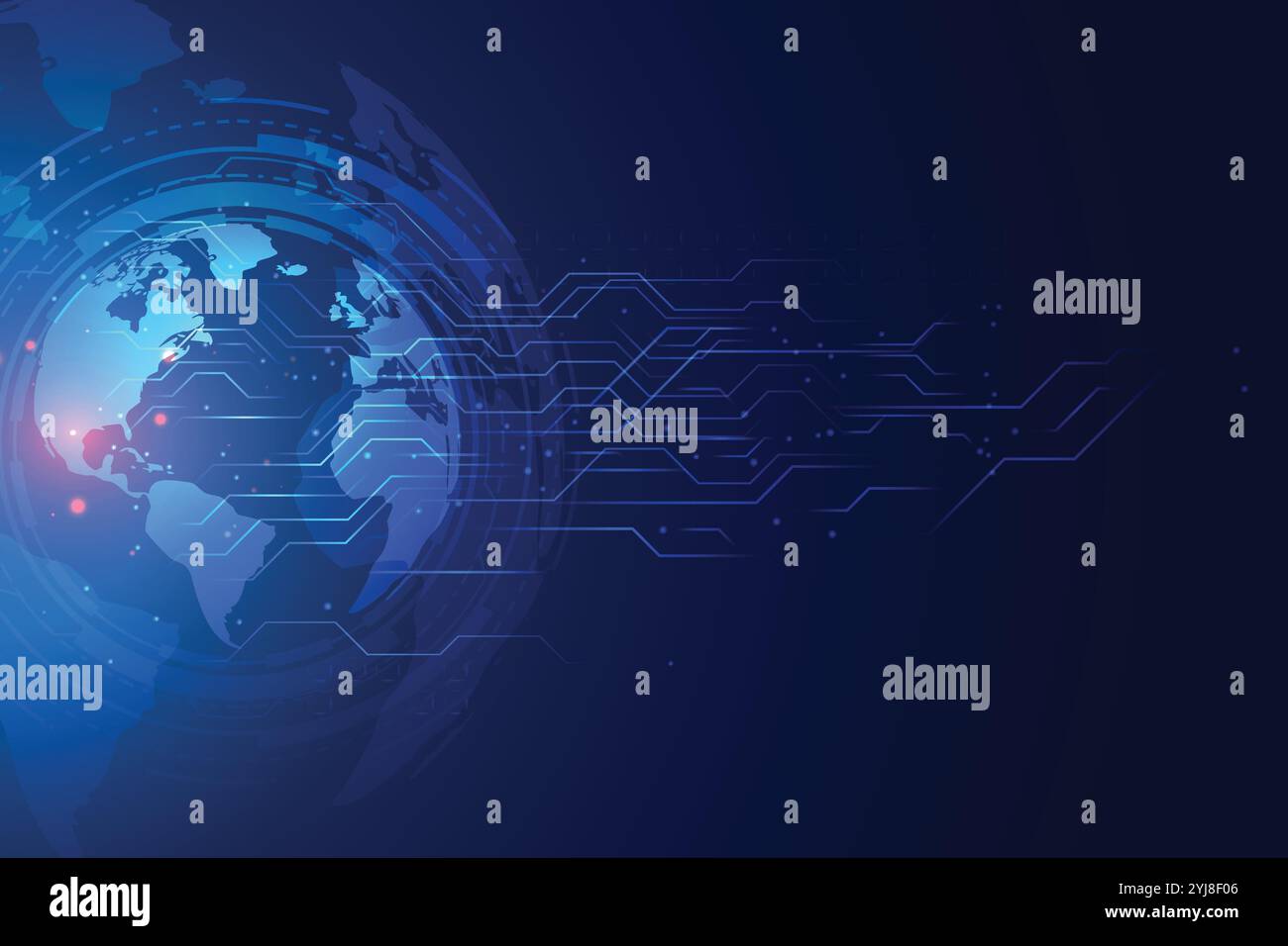 digital global technology banner with circuit diagram Stock Vector ...