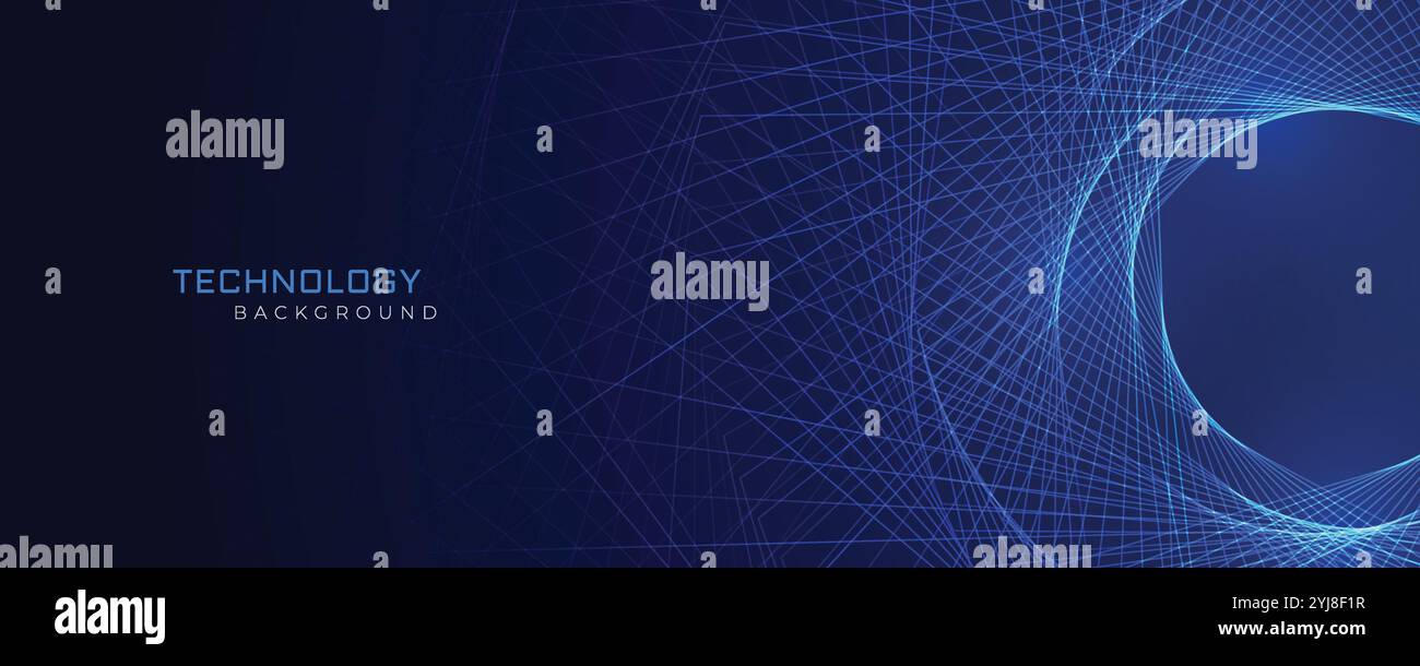 abstract blue lines technology background Stock Vector Image & Art - Alamy