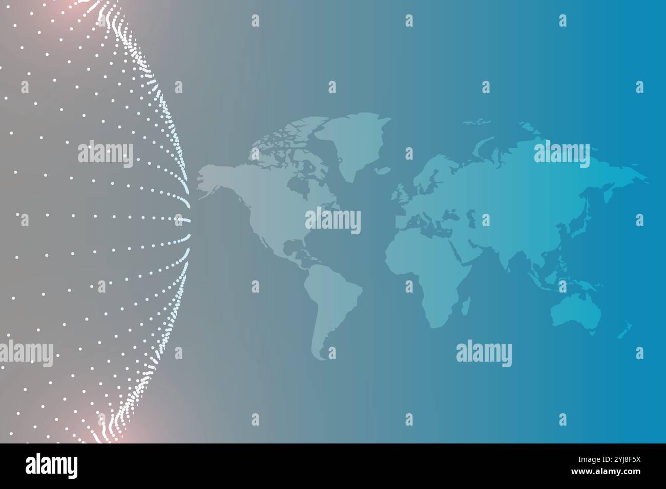 world map with circular particles background Stock Vector Image & Art ...