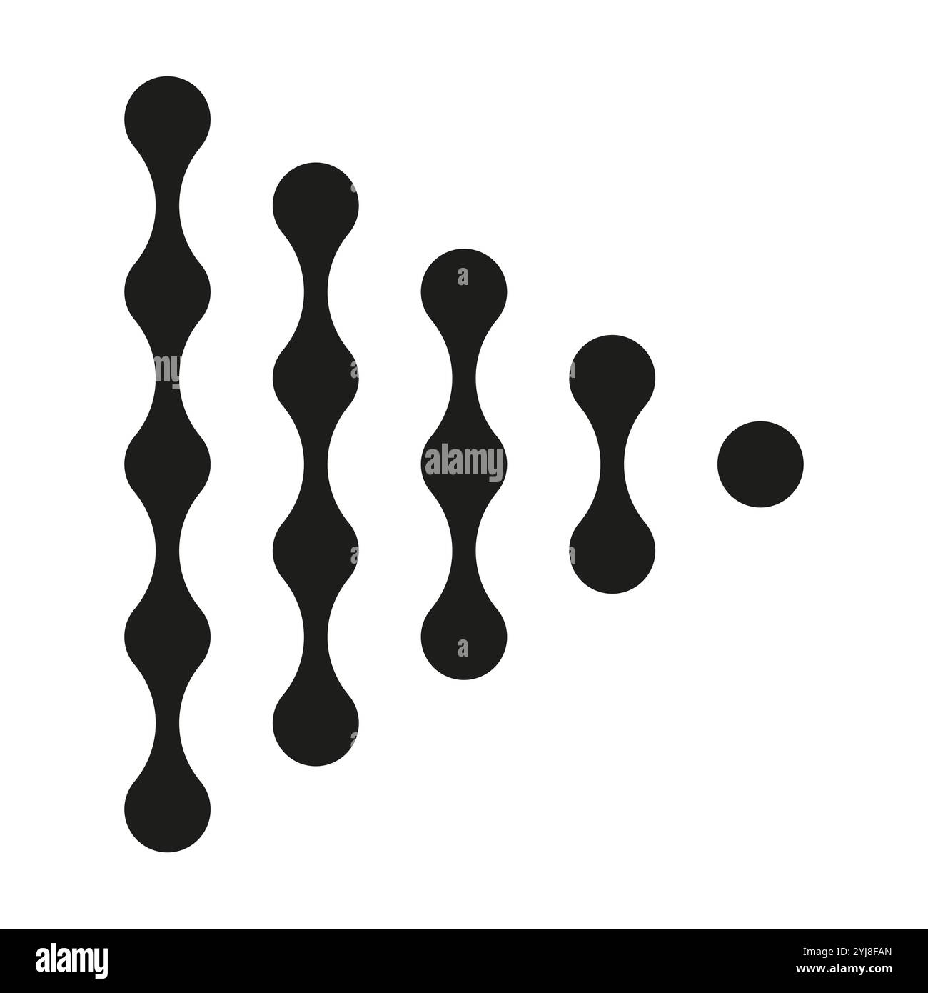 Abstract fluid shapes. Organic blob figures. Vertical wave alignment ...