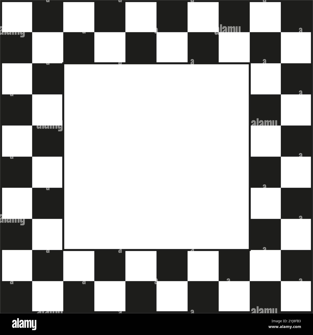 Checkerboard corner frame. Black and white squares. Chess pattern border. Vector illustration ...