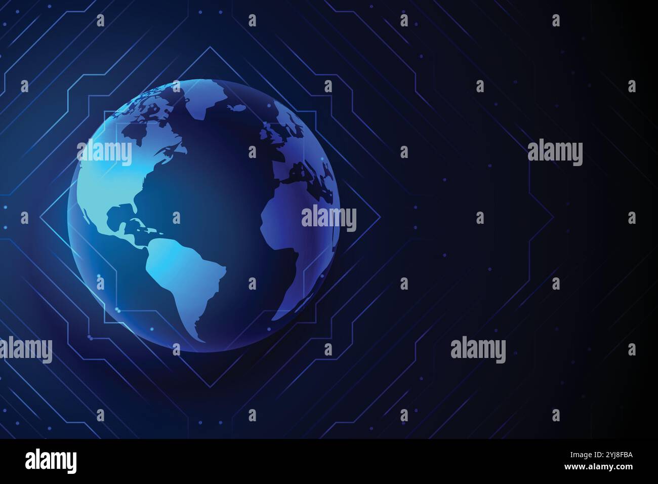 Digital banner world space Stock Vector Images - Alamy