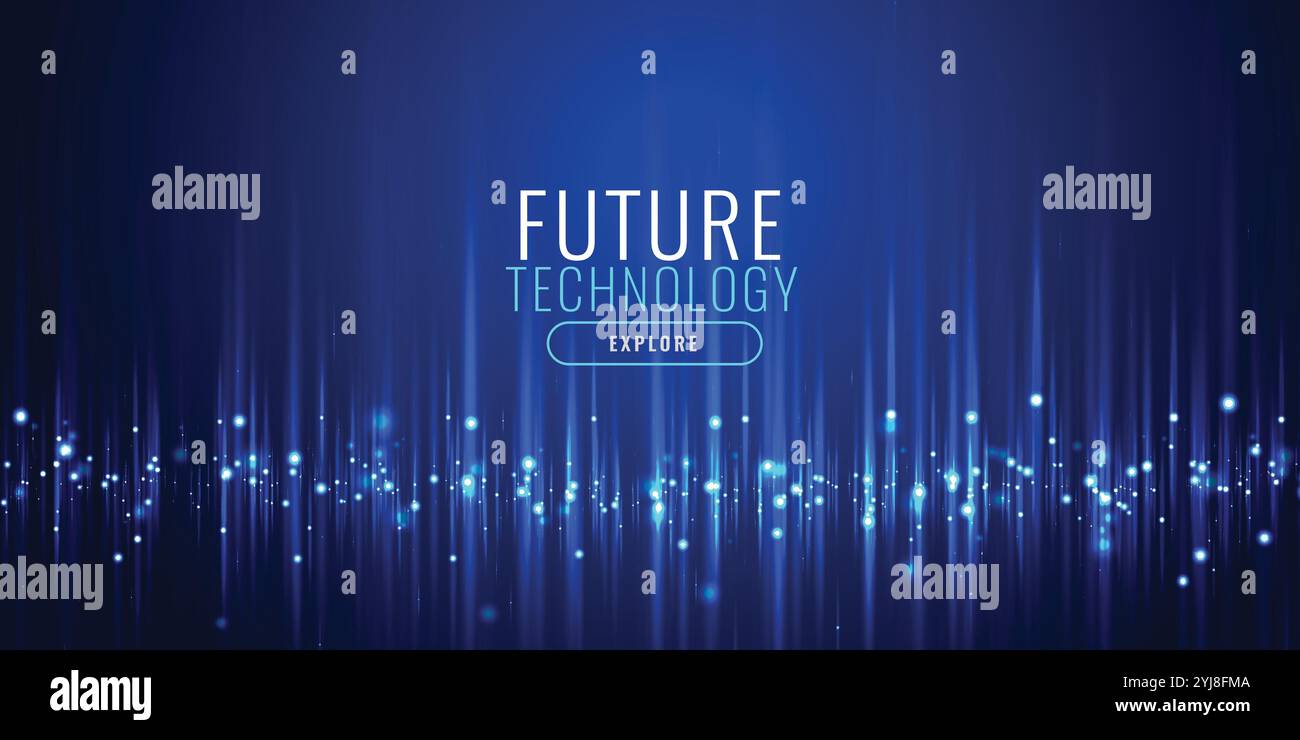 futuristic technology particles banner design Stock Vector Image & Art ...