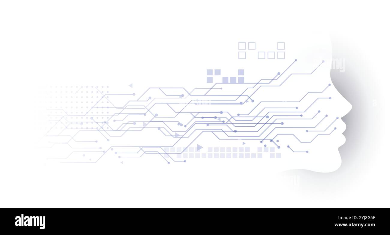 Machine learning technology diagram with artificial intelligence ai hi ...