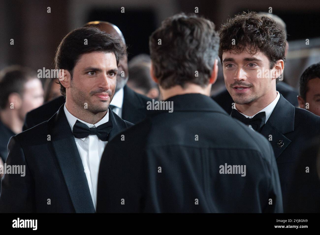 London, UK. 13 Nov, 2024. Pictured: Pedro Pascal speaks with (L-R ...