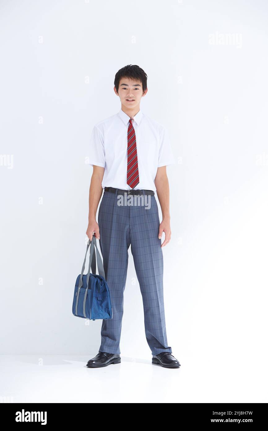 Male high school student Stock Photo - Alamy