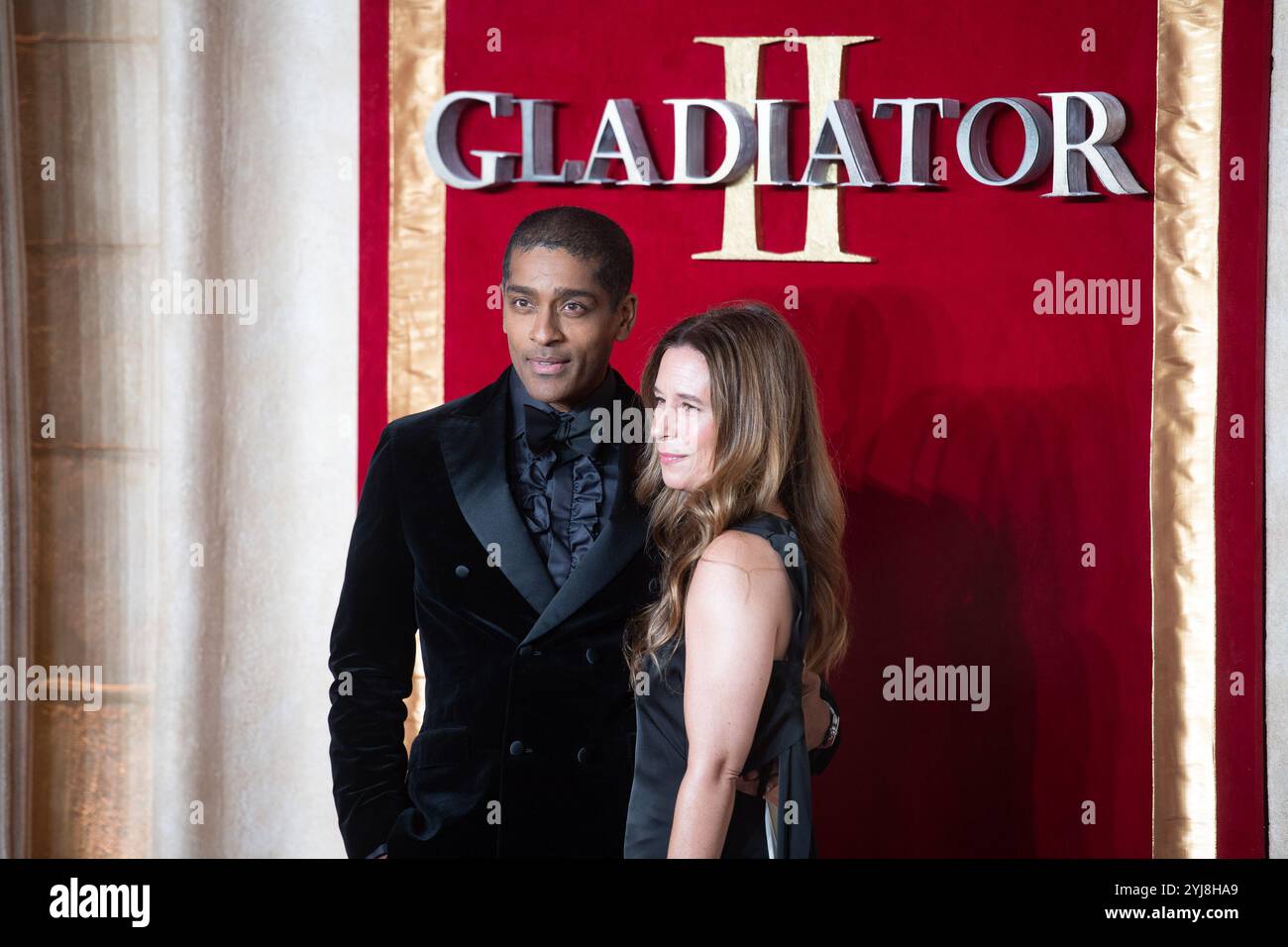 London, UK. 13 Nov, 2024. Pictured: Alexander Karim and wife Malin ...