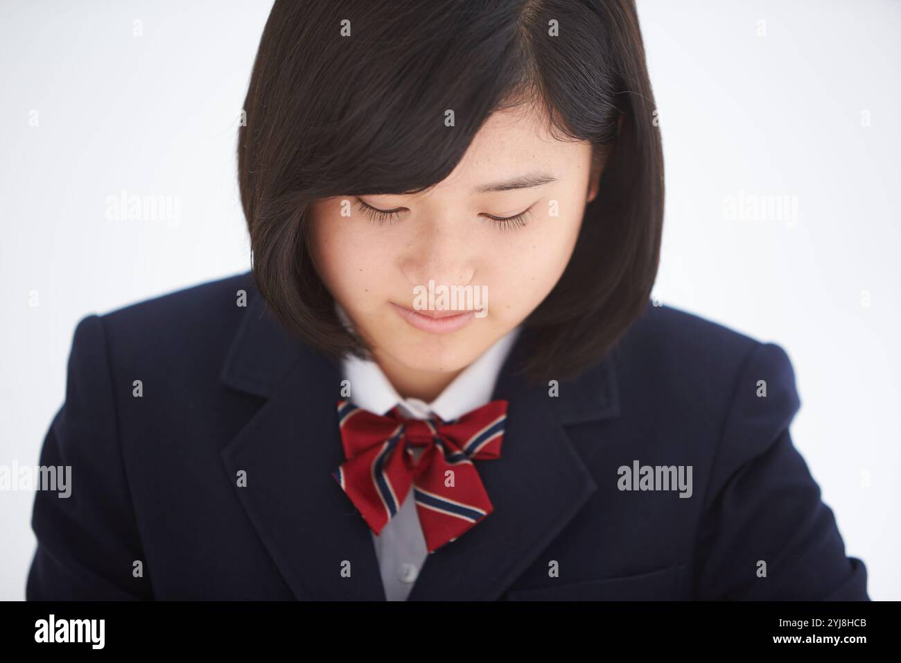 Female high school students in class Stock Photo - Alamy