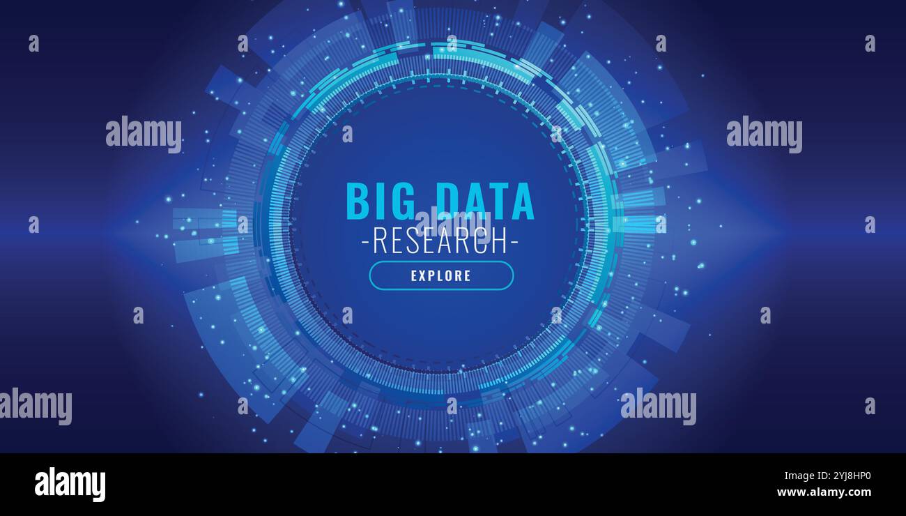 data visualization futuristic technology banner Stock Vector Image ...