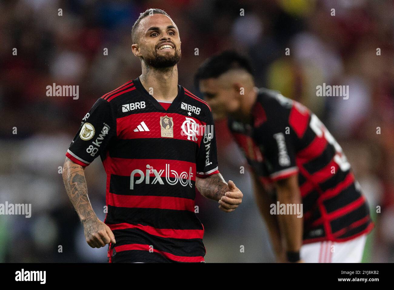 Rio De Janeiro, Brazil. 13th Nov, 2024. MICHAEL of Flamengo smiles ...