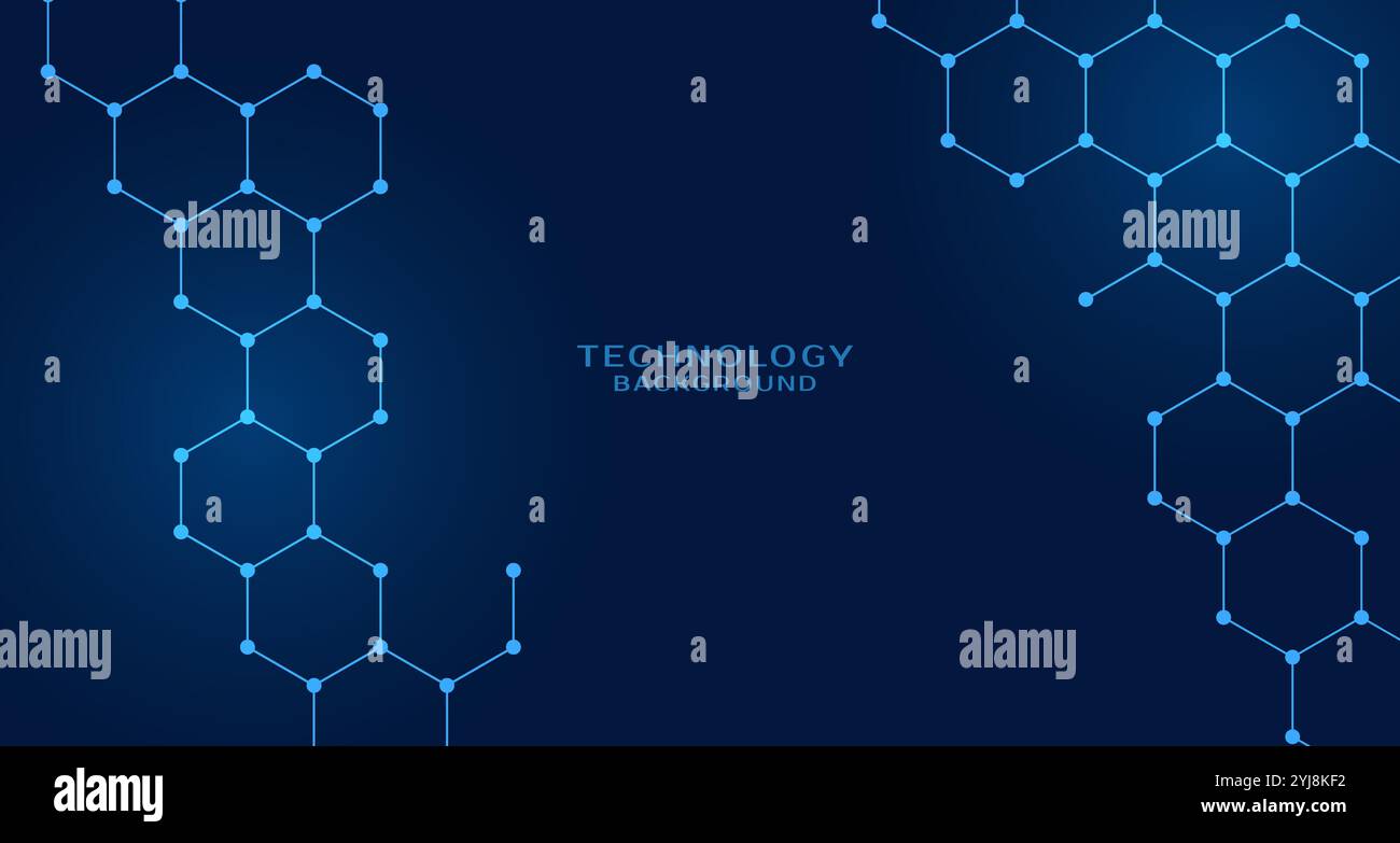 hexagonal shape technology background design Stock Vector Image & Art ...