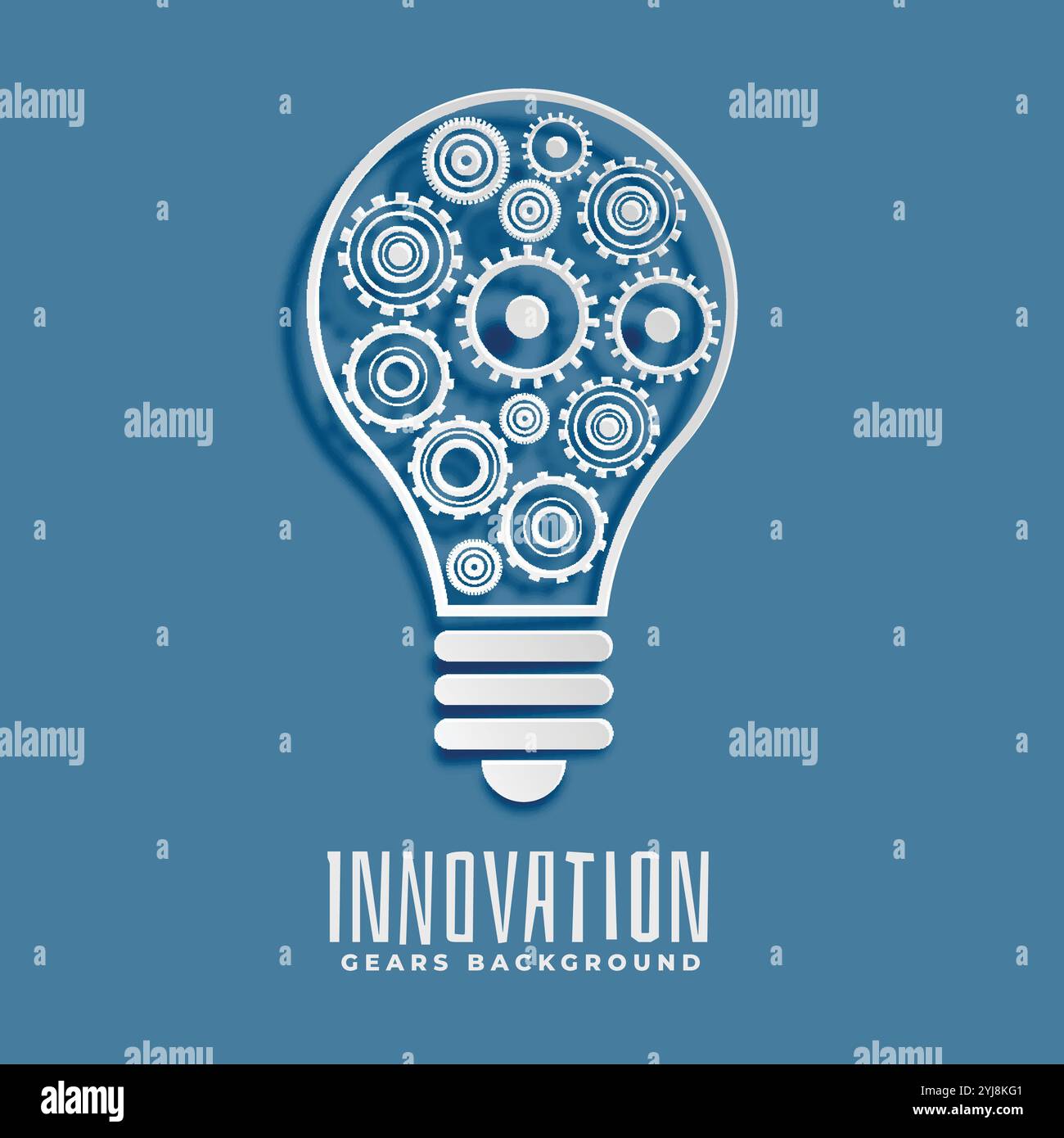 innovation and idea bub and gears background Stock Vector Image & Art ...