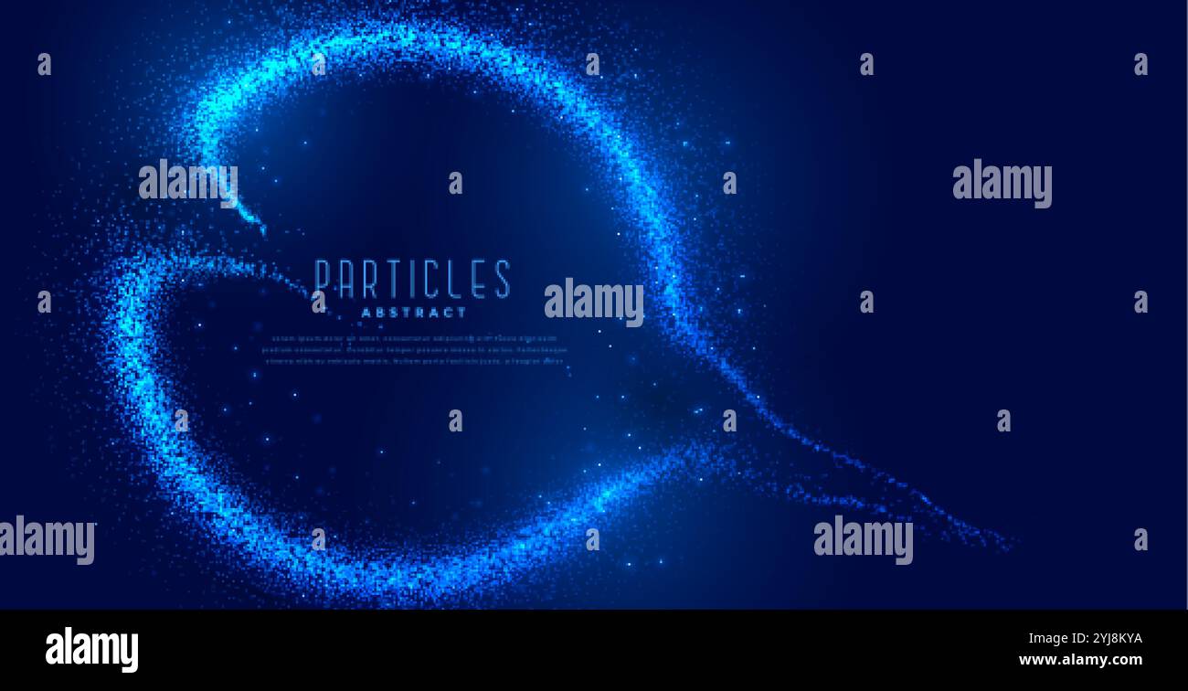 digital blue particles flow background Stock Vector Image & Art - Alamy