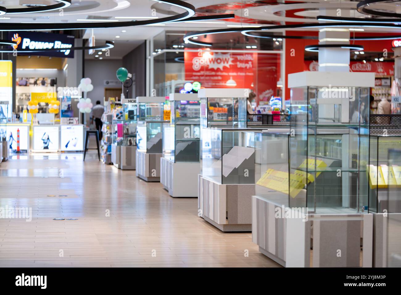 Bangkok, Thailand - 9 Oct 2021, The empty Mobile display Kiosks, Booths ...