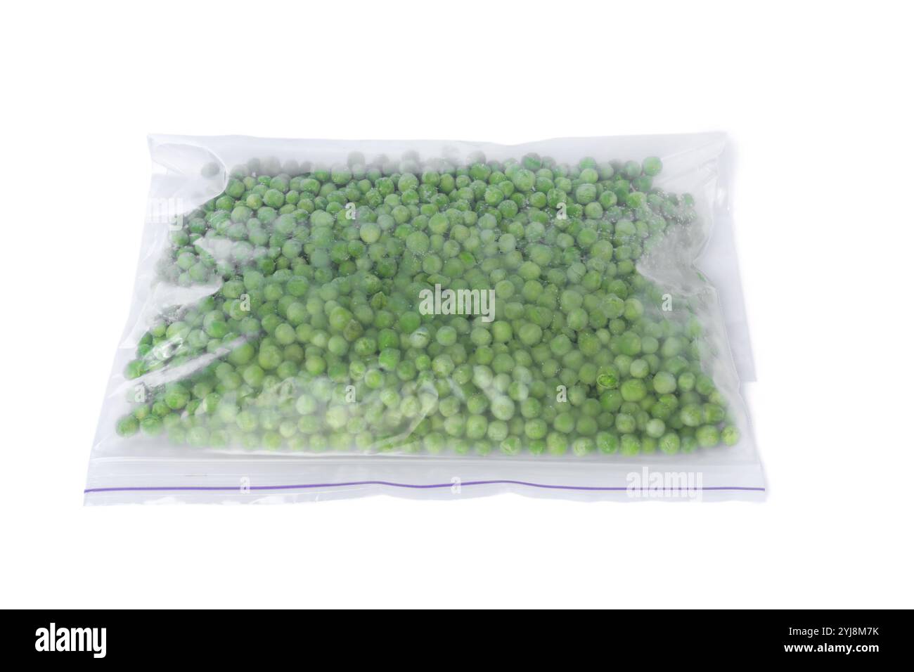 Frozen peas in plastic bag isolated on white Stock Photo - Alamy