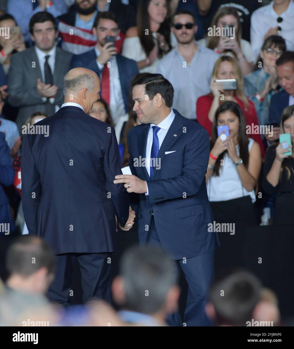 MIAMI, FLORIDA - FEBRUARY 18: Senator Marco Rubio along with President ...