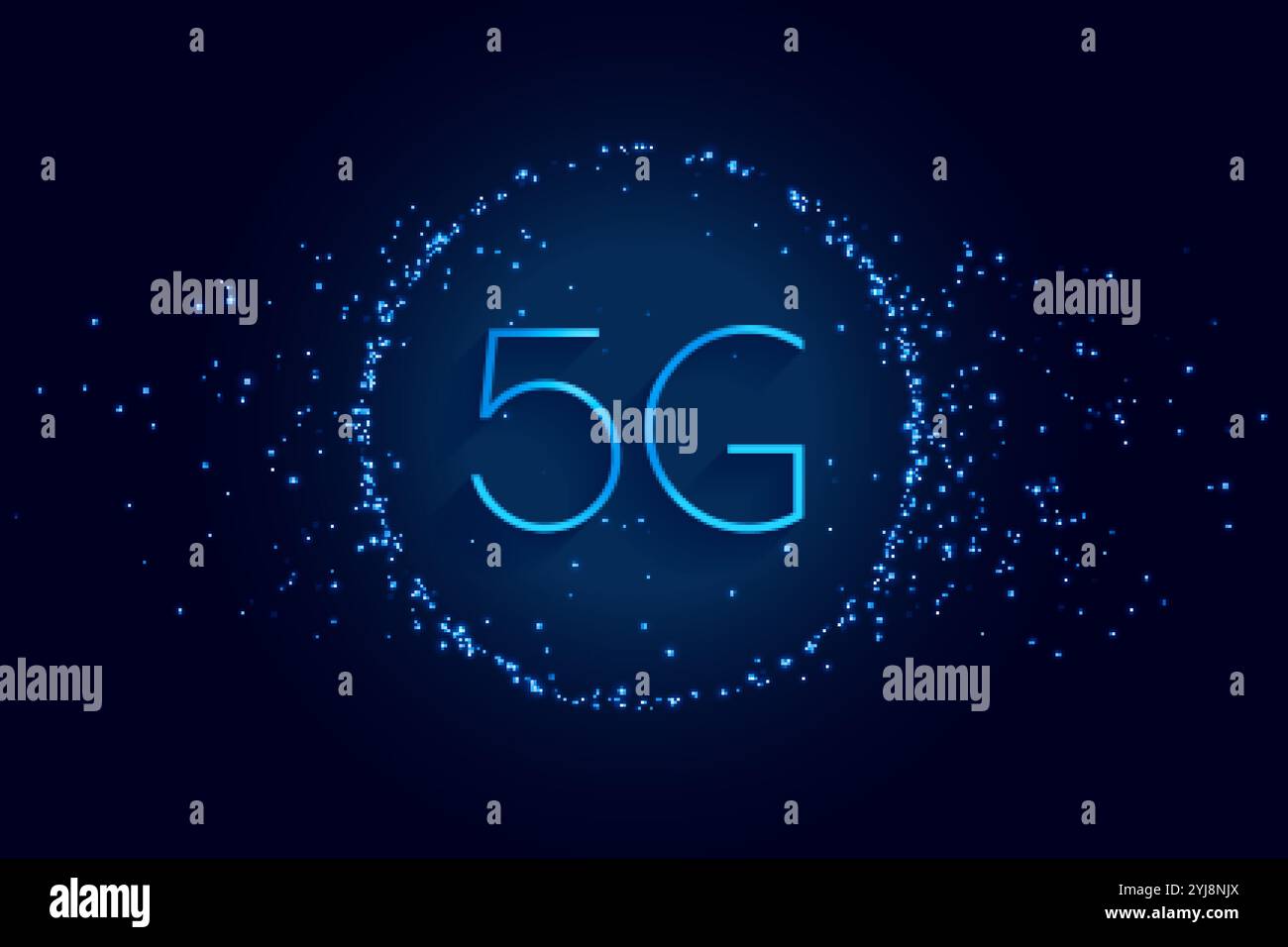 5th generation internet wireless technology digital background Stock ...