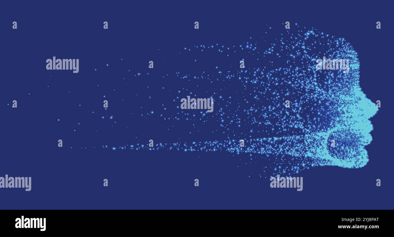 futuristic technology destroying artificial intelligence face ...