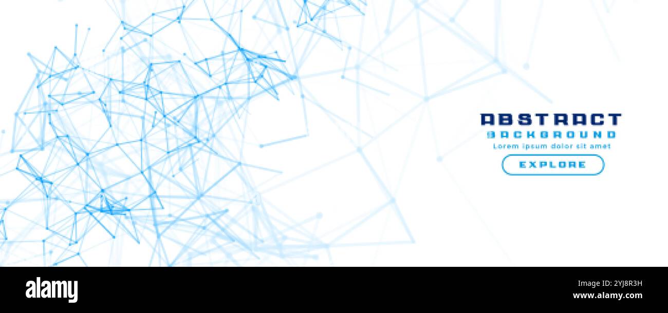 white background with abstract network mesh diagram Stock Vector Image ...