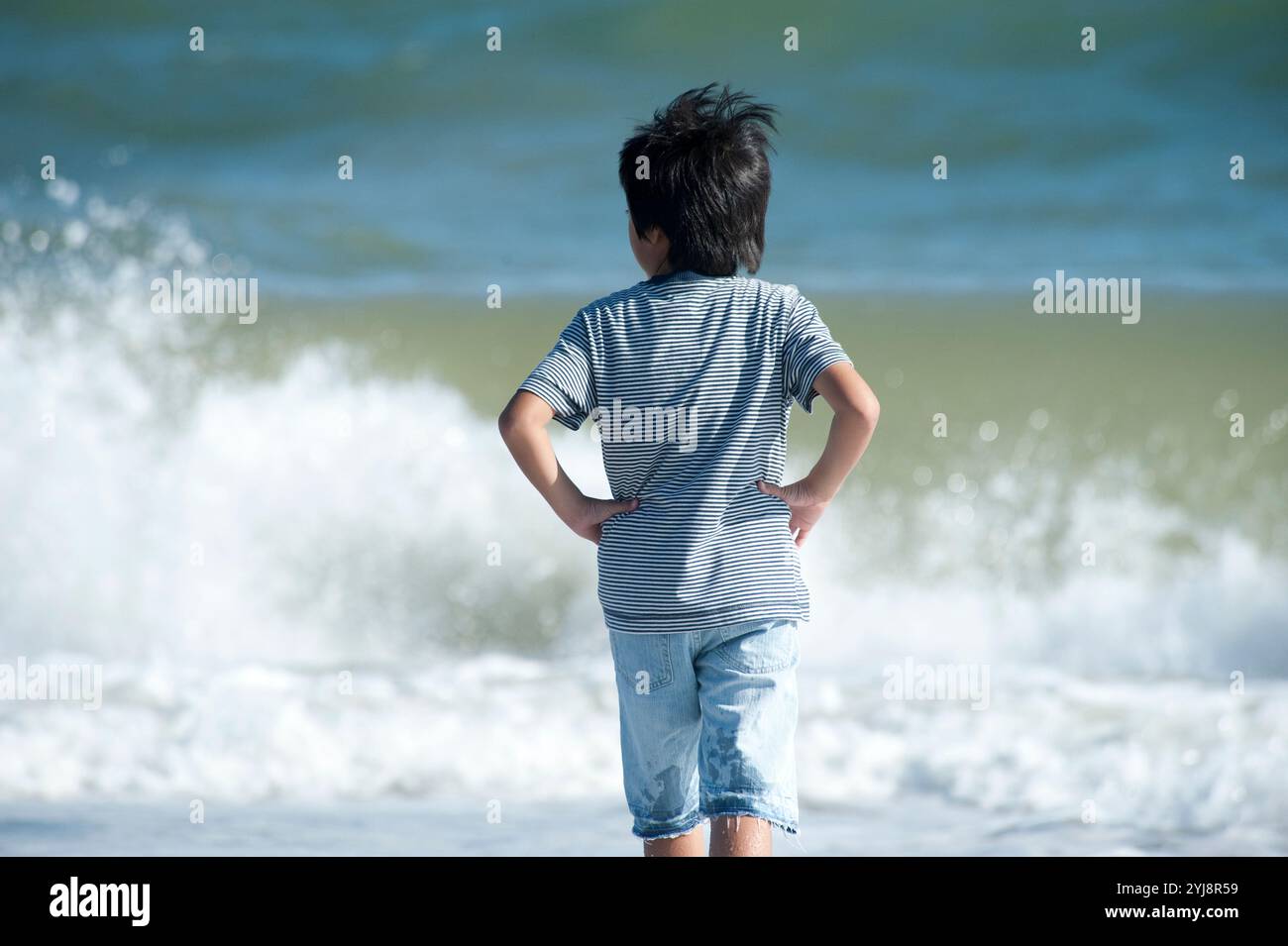 Rear view children on hi-res stock photography and images - Alamy