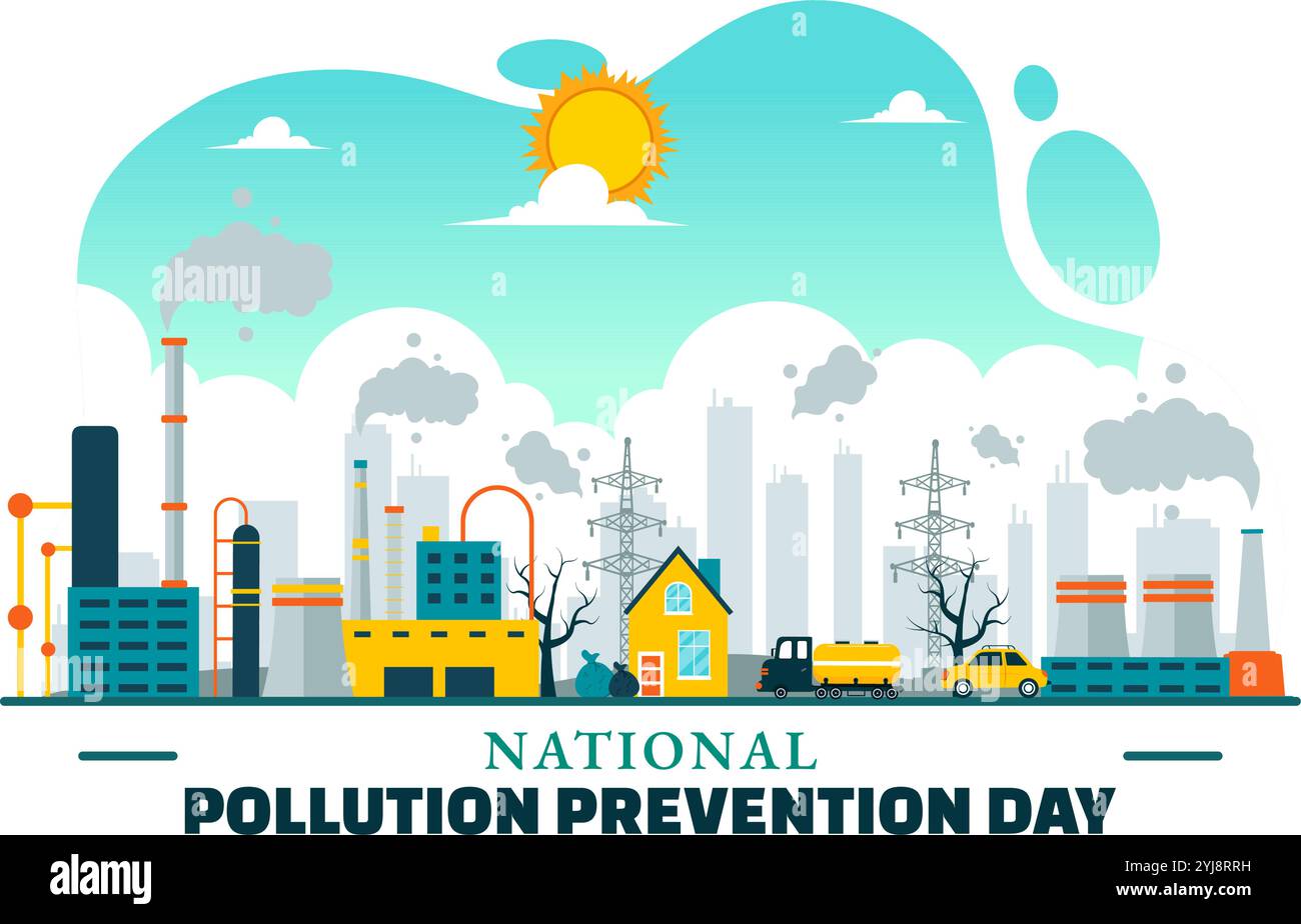 National Pollution Prevention Day Vector Illustration on 2 December for ...
