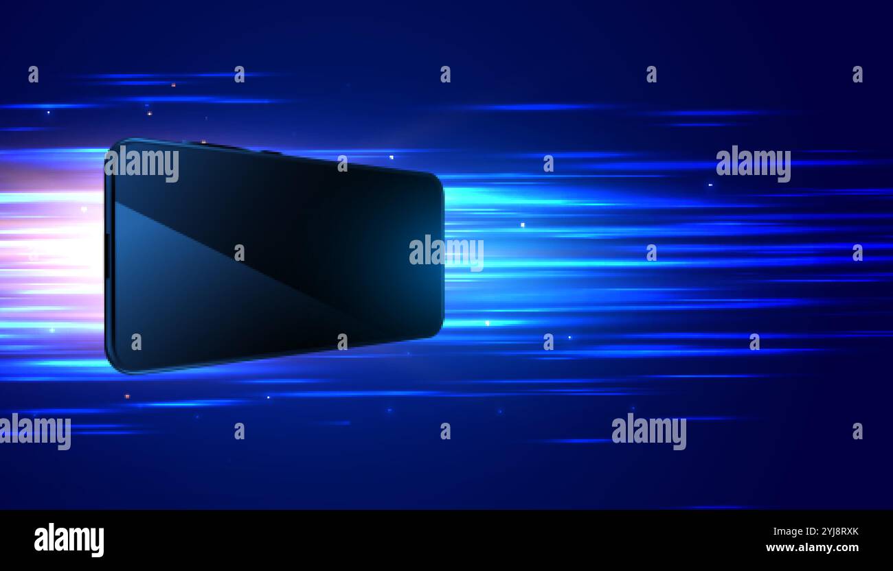 mobile technology fast speed digital background design Stock Vector ...