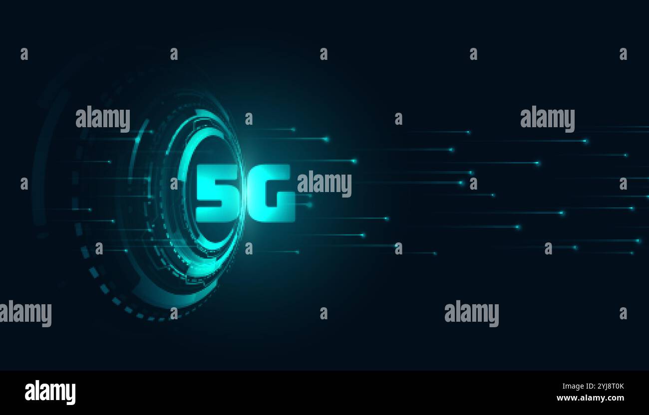 digital 5g fifth generation technology background design Stock Vector ...