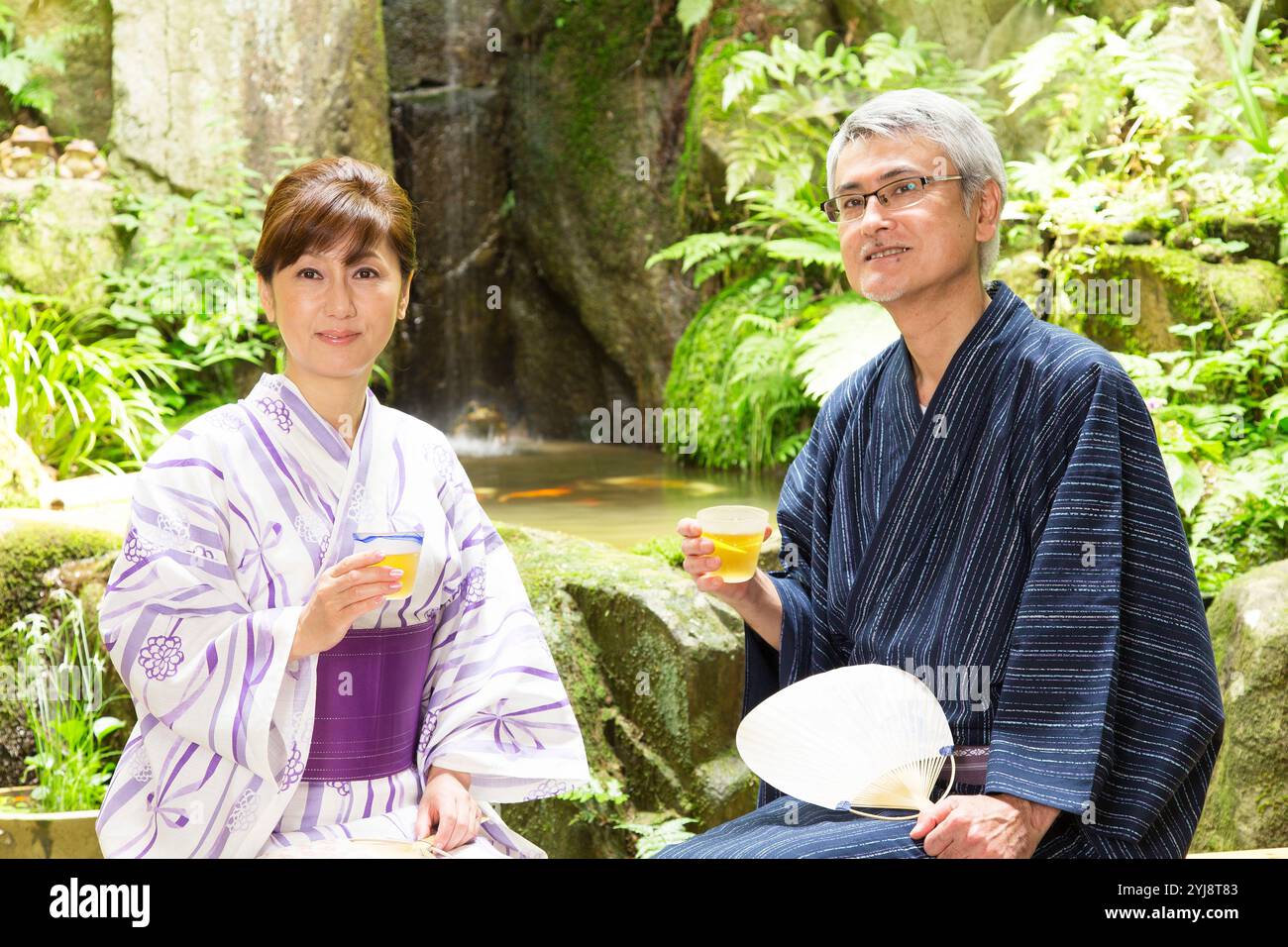 Japanese family drinking tea in hi-res stock photography and images - Alamy