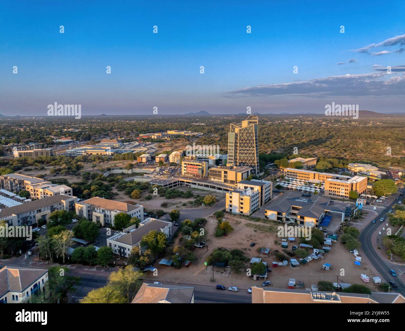 aerial view of Gaborone city, capital of Botswana Stock Photo - Alamy