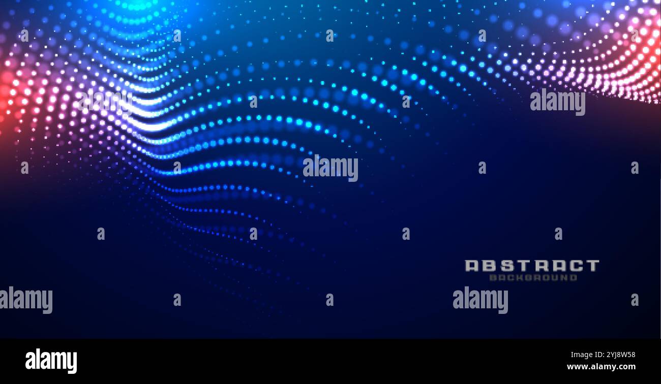 technology glowing wave mesh particles background design Stock Vector ...