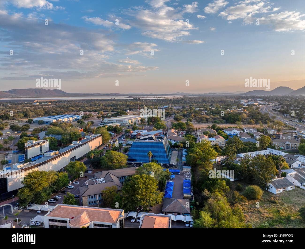 aerial view of Gaborone city, capital of Botswana Stock Photo - Alamy