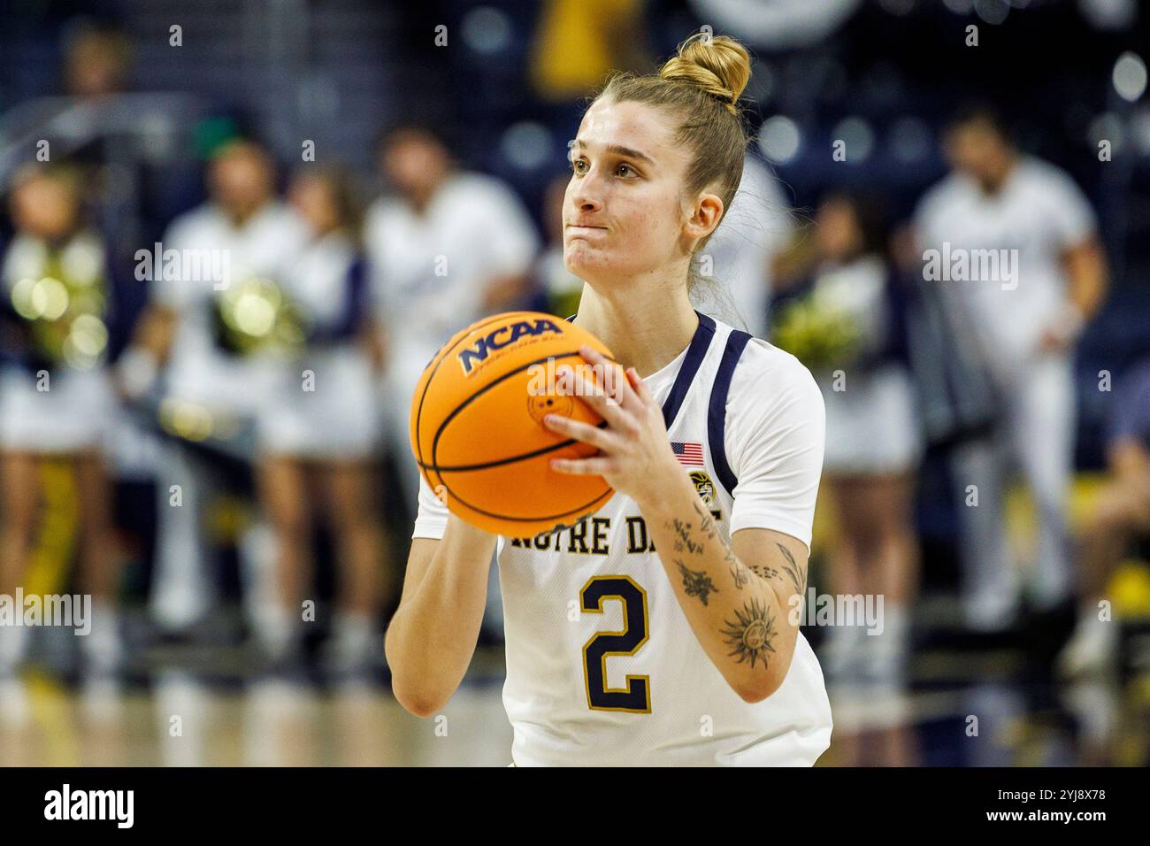 South Bend, Indiana, USA. 13th Nov, 2024. Notre Dame guard Emma Risch ...
