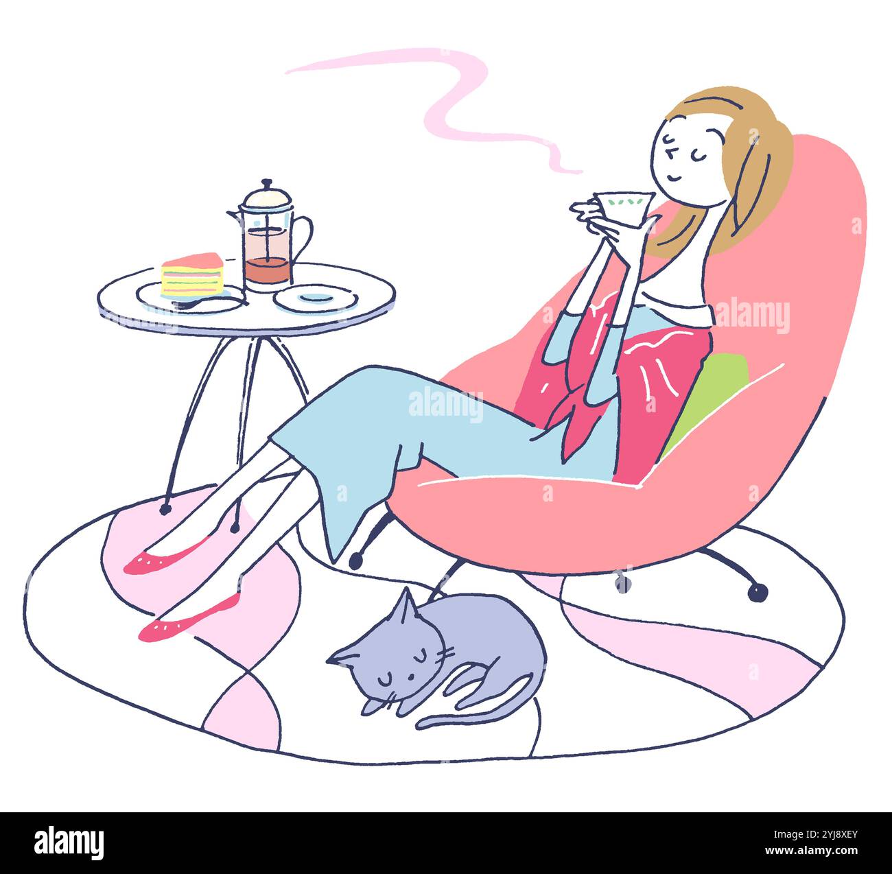 Drinking Tea Clipart Kawaii Bubble Tea Clipart, Cute Tea Clipart, Boba