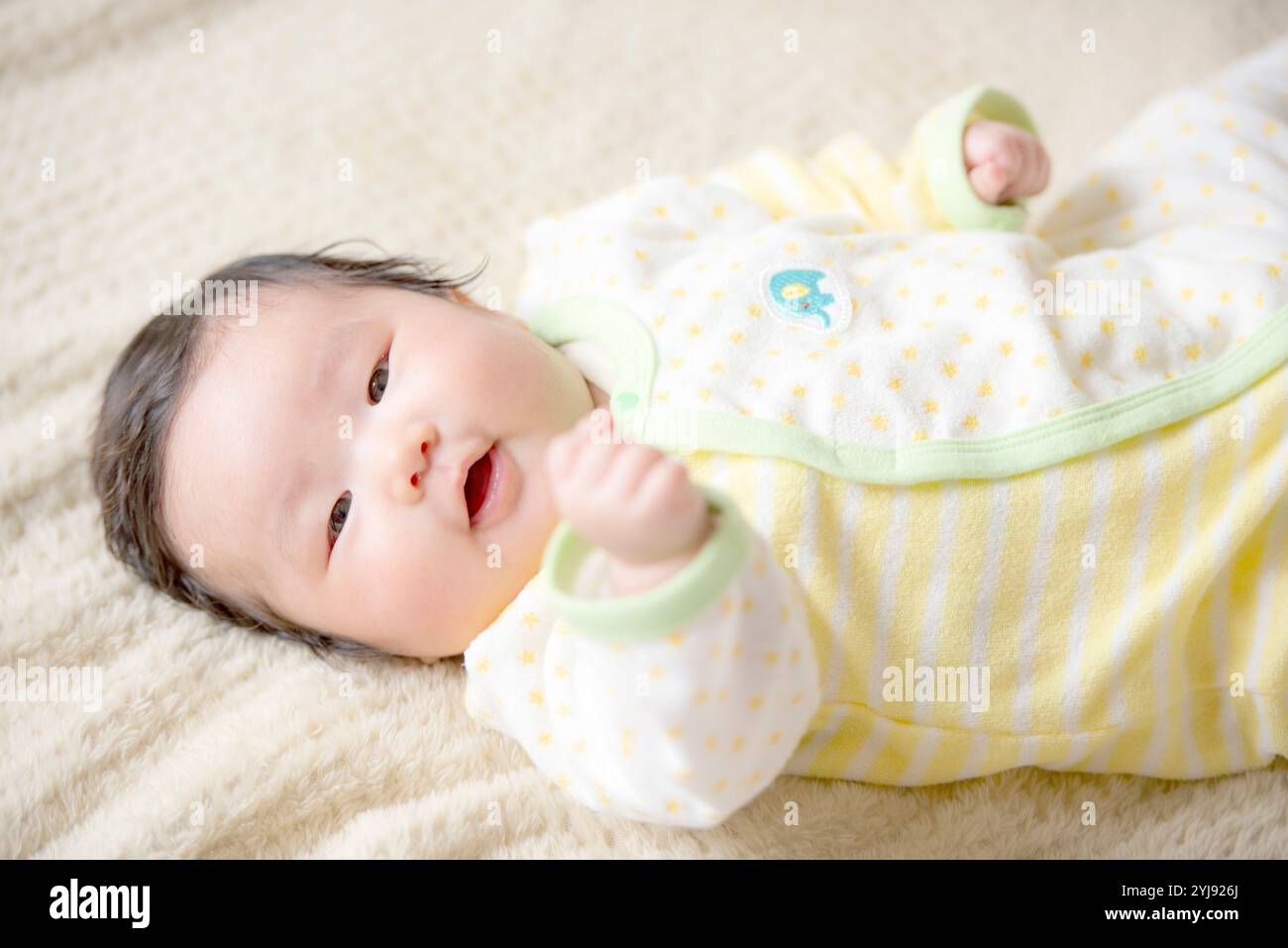 Three-month-old baby talking Stock Photo - Alamy