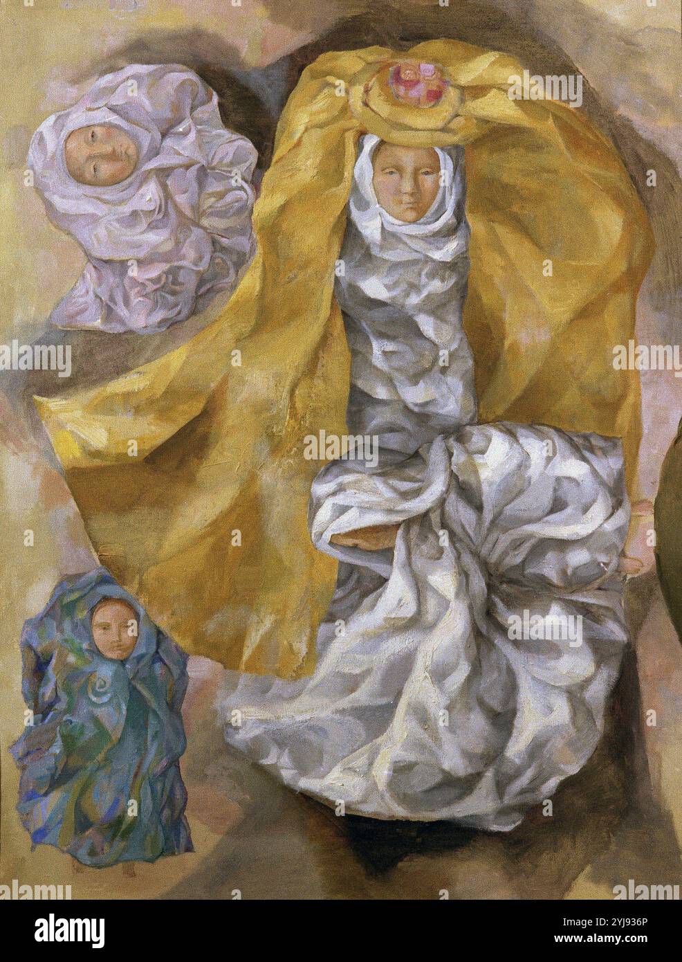 LA VIRGEN DE PEQUEÑA CON TRES ANGELES - SIGLO XX. Author: JOSEFA ...