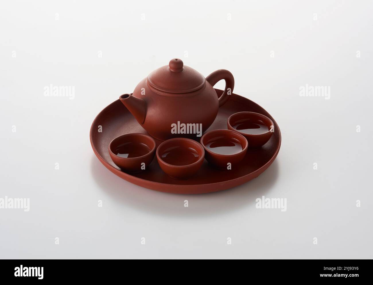 Set of teapot and teacups Stock Photo - Alamy