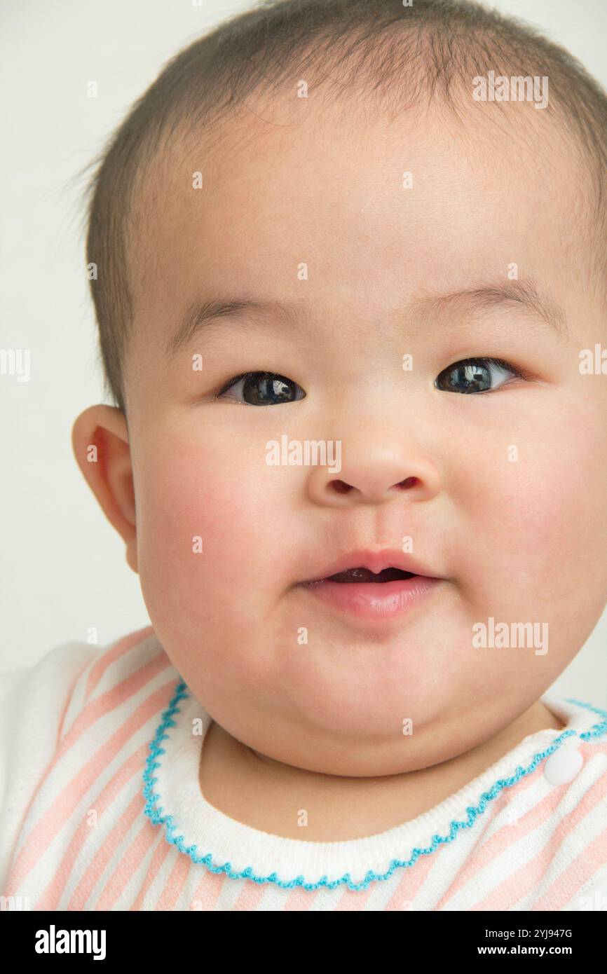 Baby's face growing up Stock Photo - Alamy