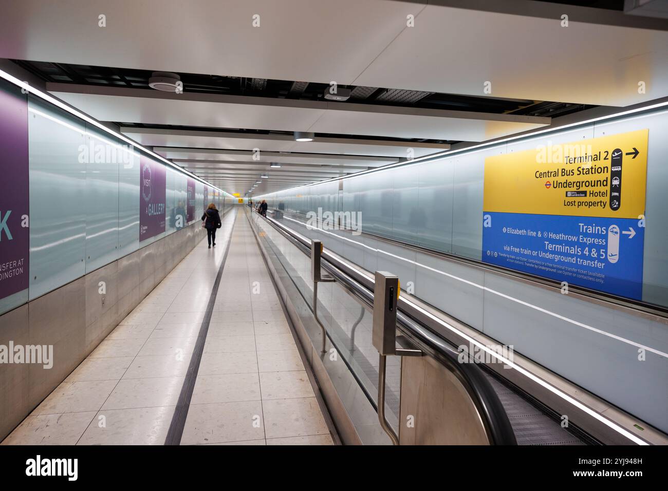 12 Nov. 2024. An underground walkway connecting terminal 2 and terminal ...