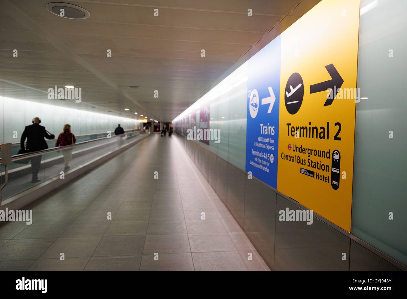 12 Nov. 2024. An underground walkway connecting terminal 2 and terminal ...