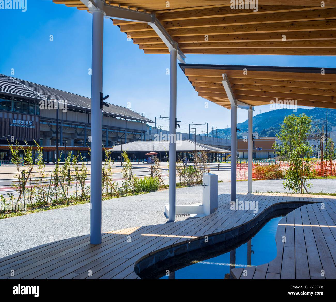 Saga Prefecture Landscapes Ureshino Onsen station Onsen exit (west exit ...